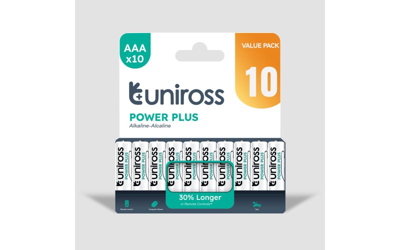 Uniross Power Plus Alkaline AAA 1,5V - 10-pack | 4895122321869